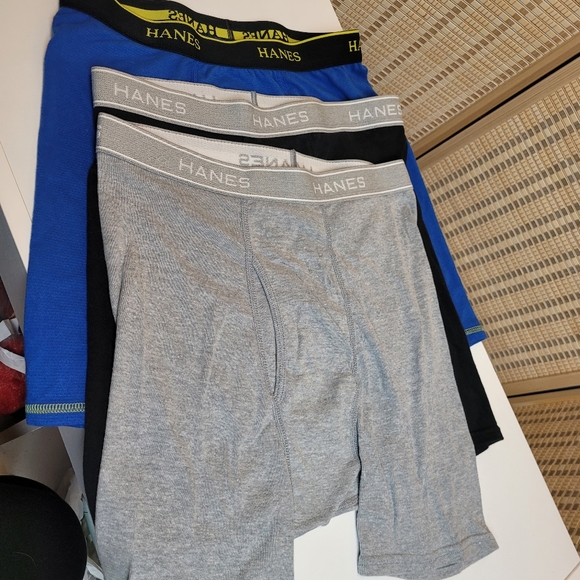 Hanes | Underwear & Socks | Hanes Mens Boxer Briefs Blue Black Gray ...